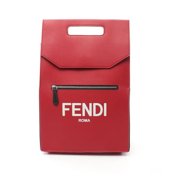 Fendi | Bags | Fendi Fendi Roma Rucksack Backpack Bag Leather Red ...